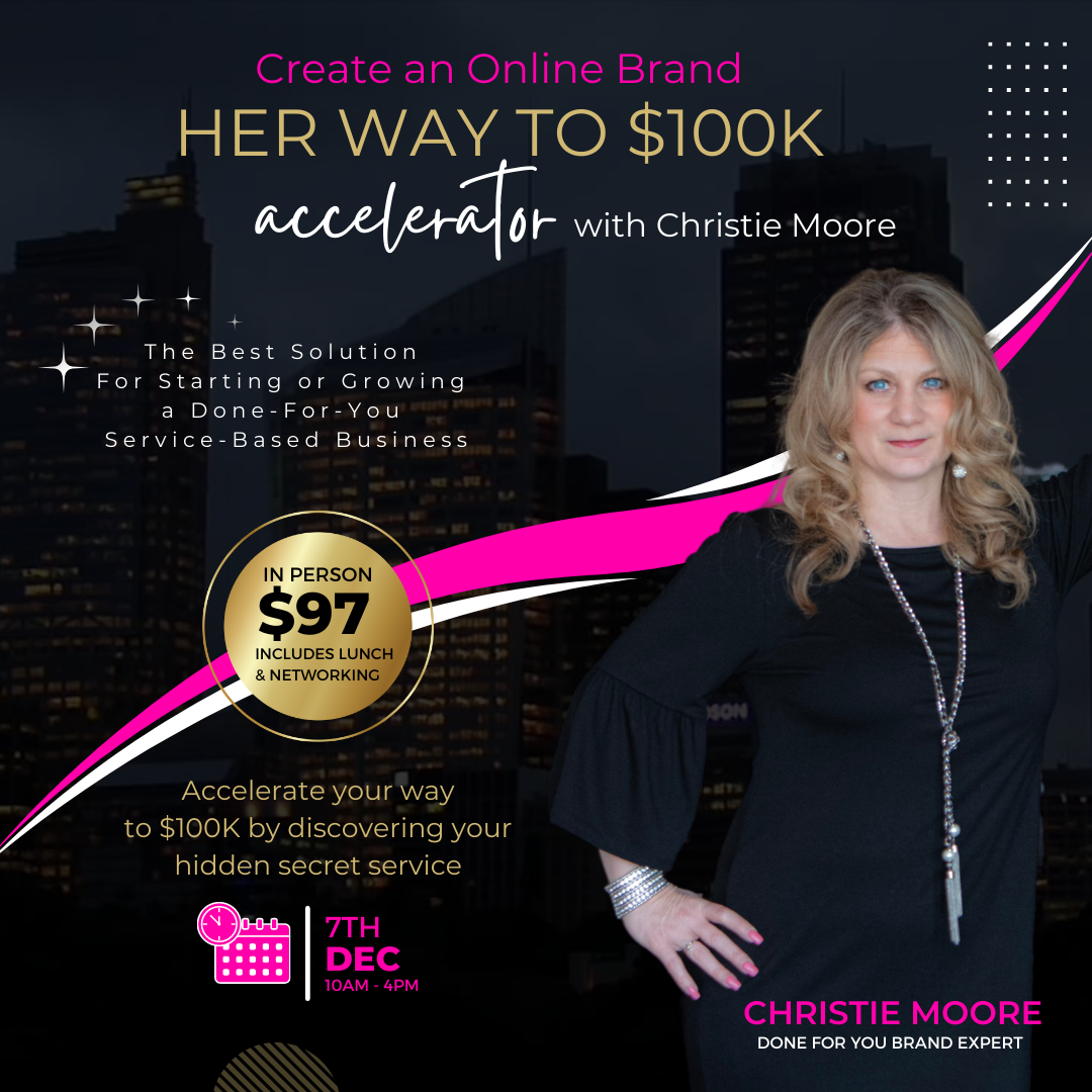 Create a Done For You Brand - Her Way to $100K Accelerator | Eventcombo